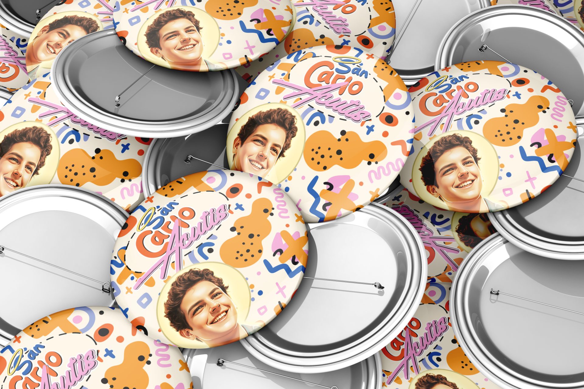 Chapas Carlo Acutis (Docena) – Tienda Emaús Trujillo